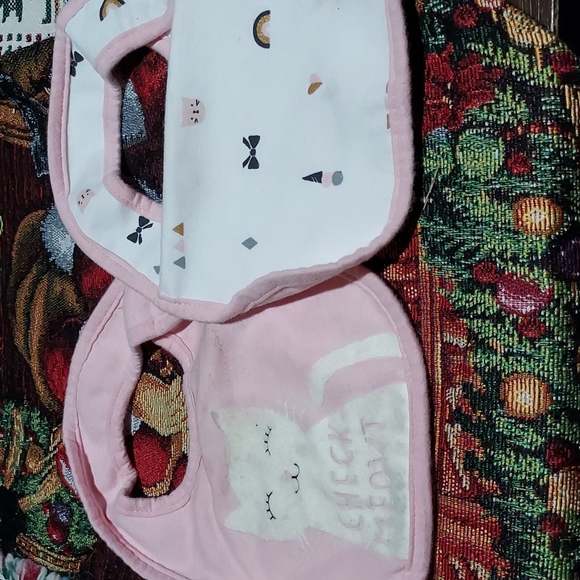 Carter's | Accessories | 10 Carters 2 Ct Bibs Cats Pink Cat Has Slight ...